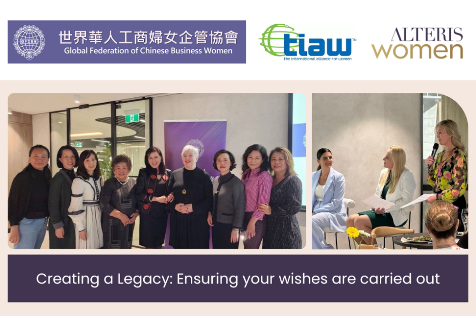 Creating a Legacy: Ensuring your wishes are carried out - Alteris Women